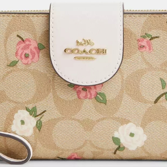 Coach | Bags | Coach Phone Wallet In Signature Canvas With Floral Print ...
